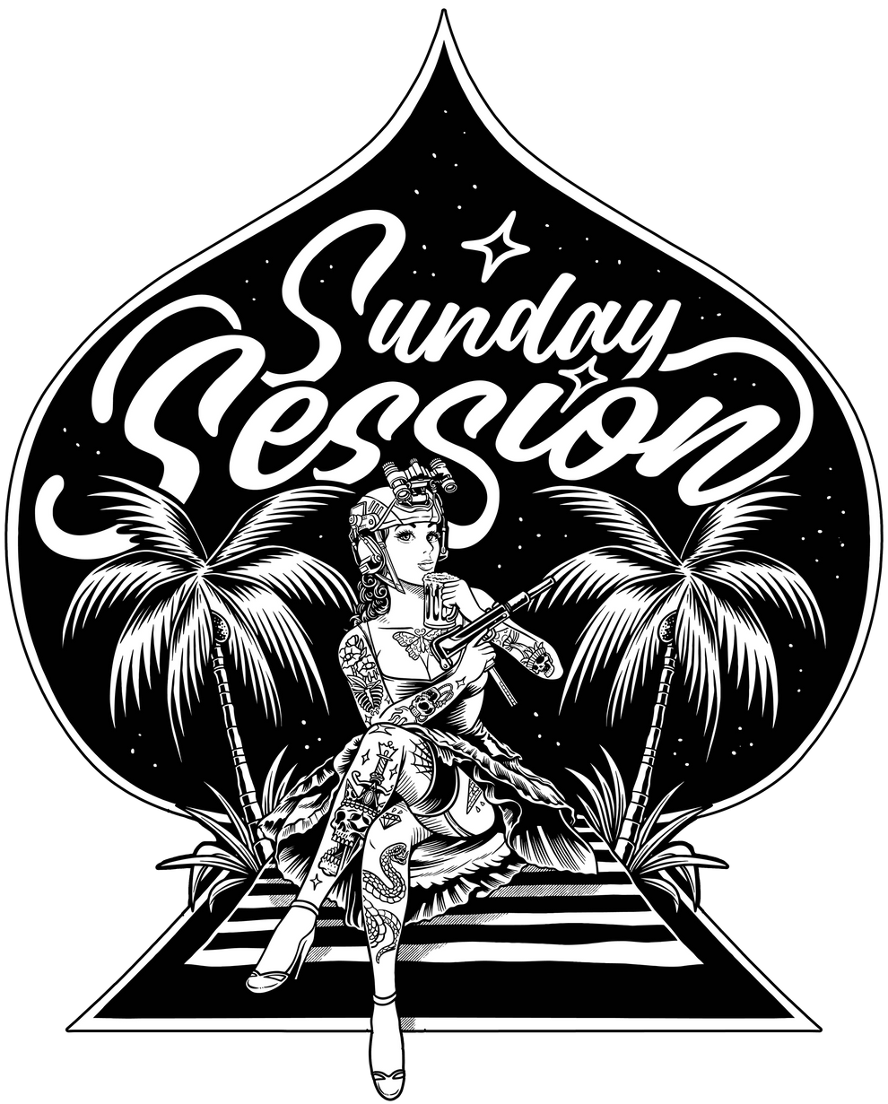 Sunday Sessions Sticker Large – End-State Zulu